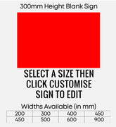 Red Blank Signs – Create Signs