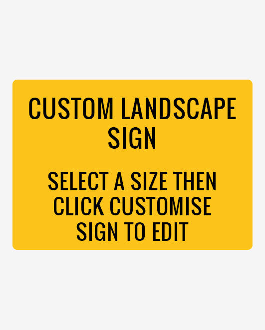 Yellow Landscape A-Size Blank Sign – Create Signs
